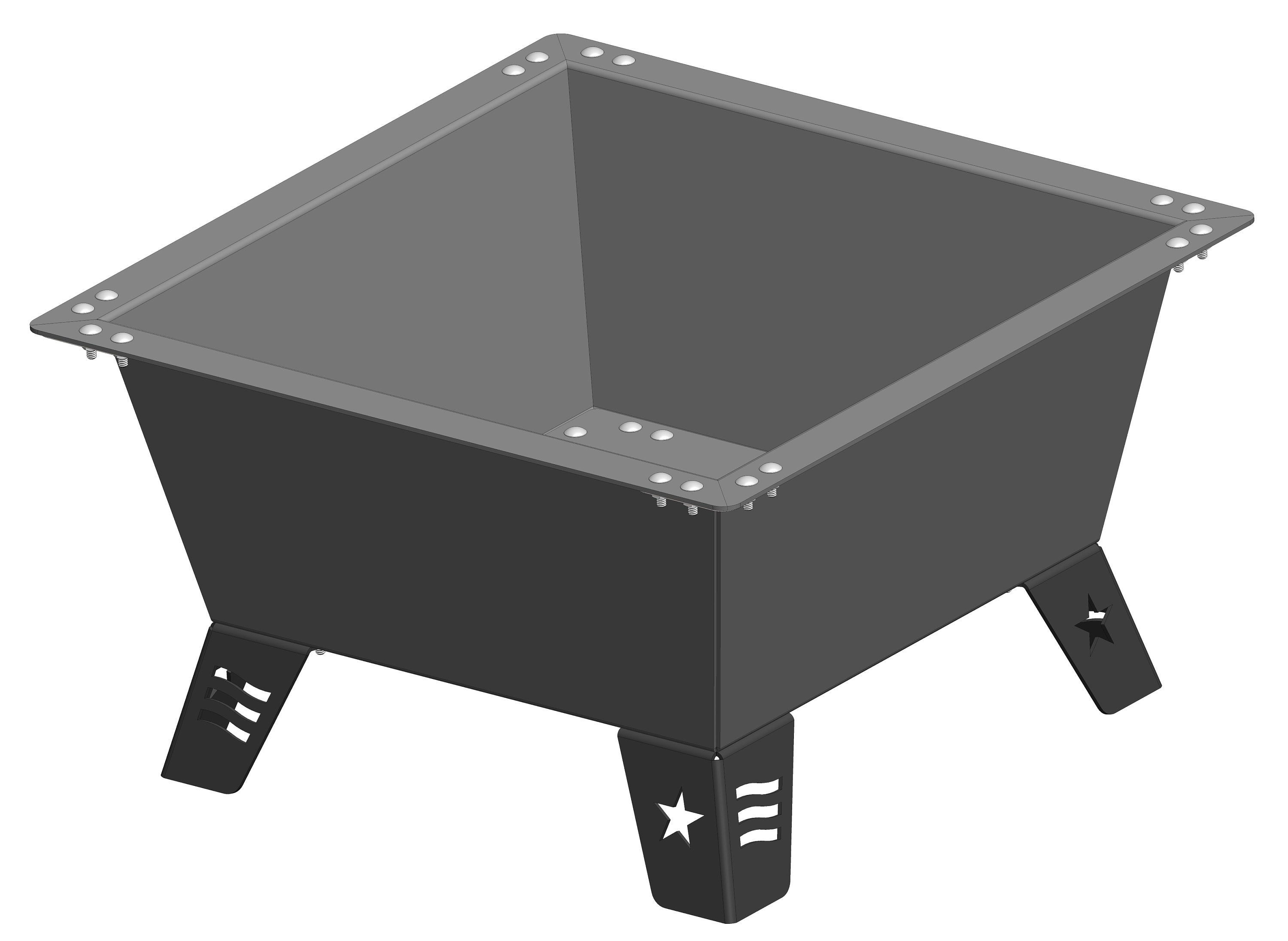 Fire Pit-Bolt Together Style- 36 Inch Base – Southern Metal Works